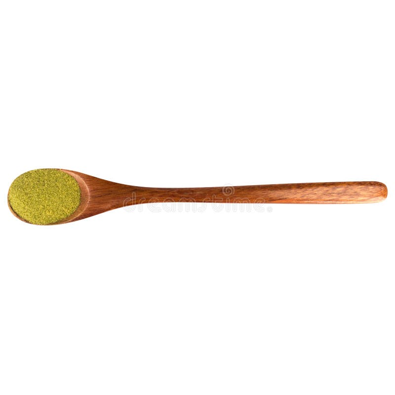 Green Tea Powder Pile Isolated on White Background Stock Image - Image ...