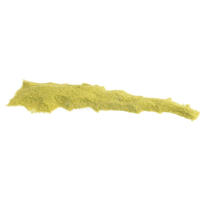 Green Tea Powder Pile Isolated on White Background Stock Image - Image ...