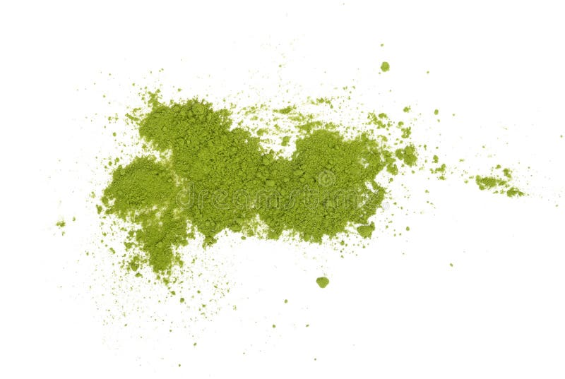 Traditional Grade Matcha Powder on White Background Stock Image - Image ...