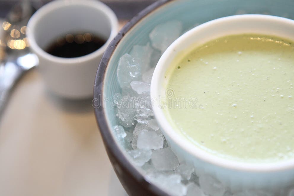 Green tea pudding stock photo. Image of fresh, cold, japanese - 30558286