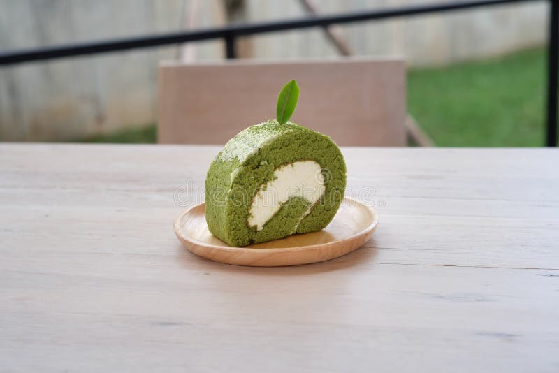 Green tea roll stock image. Image of seed, bakery, japanese - 66357113