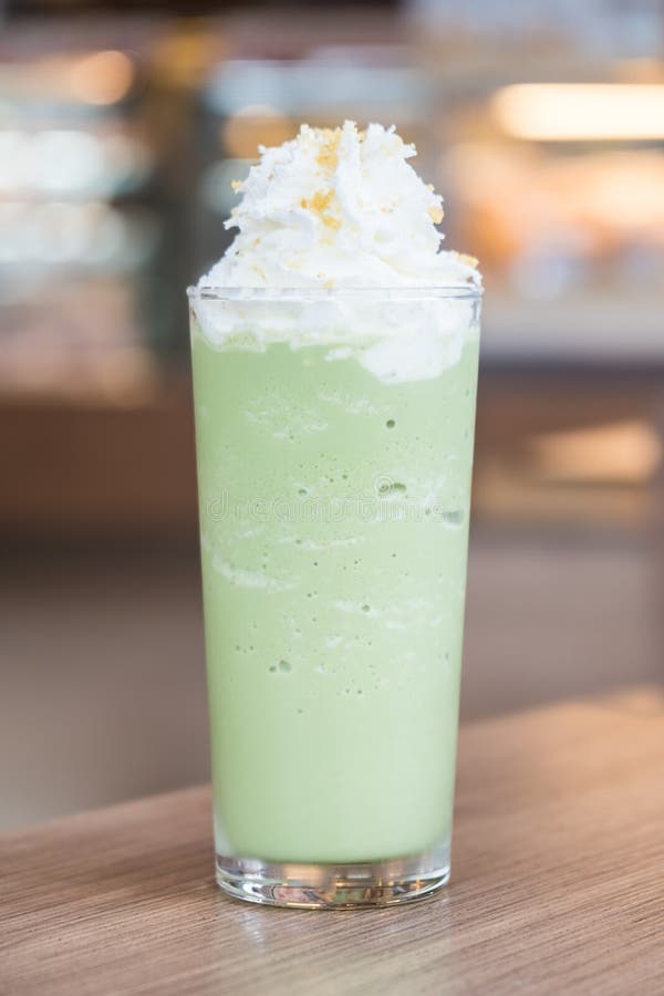 Green tea smoothie stock image. Image of cold, matcha - 88869179