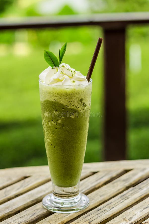 Green tea smoothies stock image. Image of beverage, japanese - 32785525