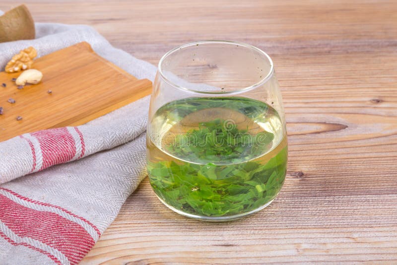 Green Tea with Some Nuts stock image. Image of nutrition - 118641309