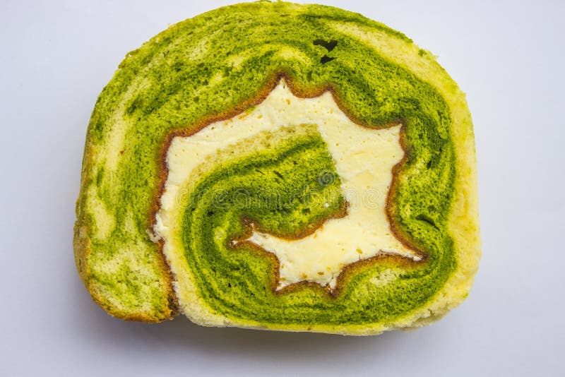 Green Tea Swiss Roll Cake stock image. Image of refreshment - 45440059
