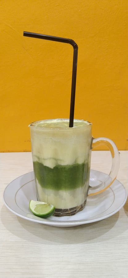 Green Tea & X28;teh Telor Hijau& X29; Stock Image - Image of drink ...