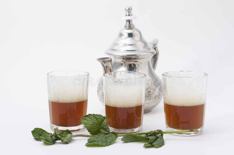 Moroccan Tea cups stock photo. Image of herb, arab, islam - 7064706