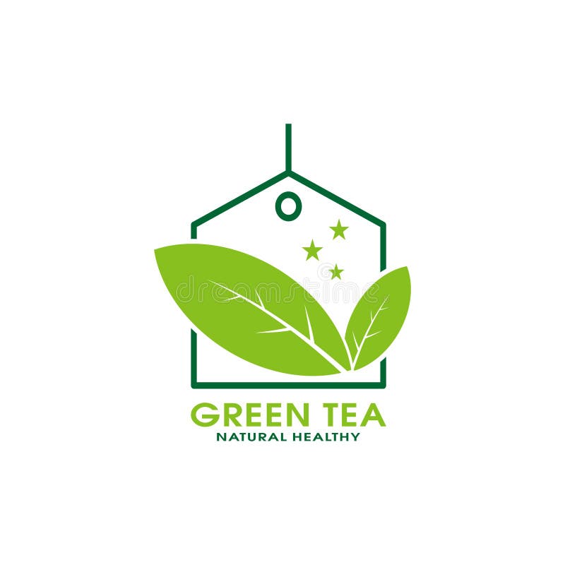 Green Tea Unique Logo Design Stock Vector - Illustration of number ...