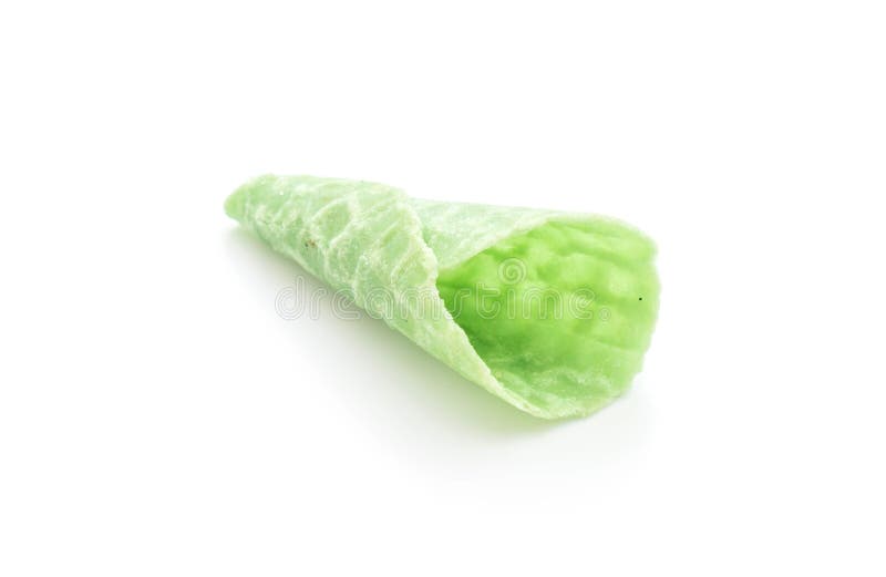 Green tea wafer cone stock photo. Image of cone, single - 106834992