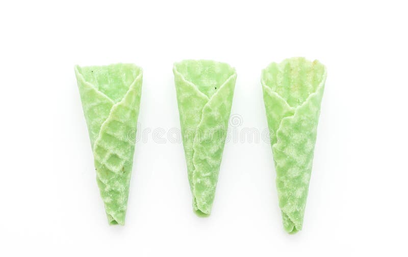 Green tea wafer cone stock photo. Image of cream, background - 104297484