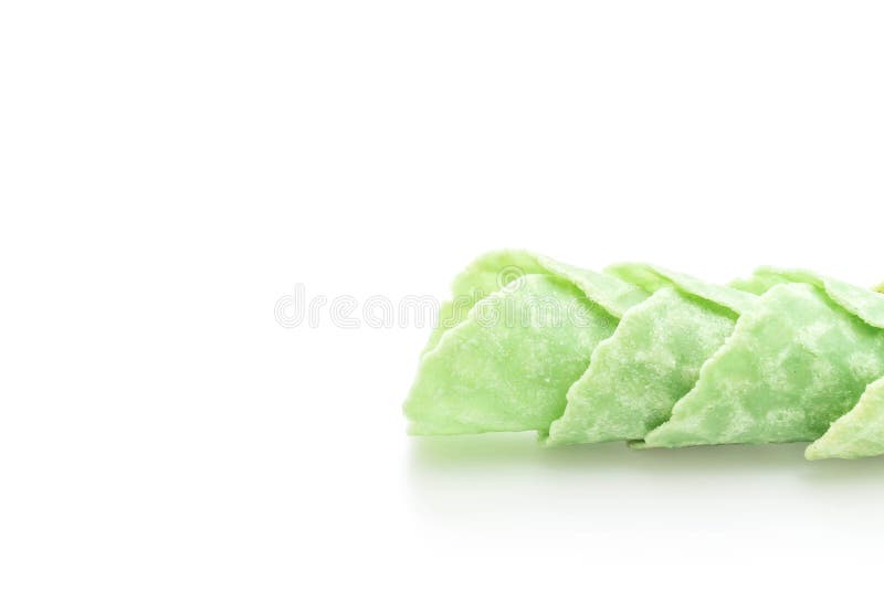 Green tea wafer cone stock image. Image of close, lime - 104721825