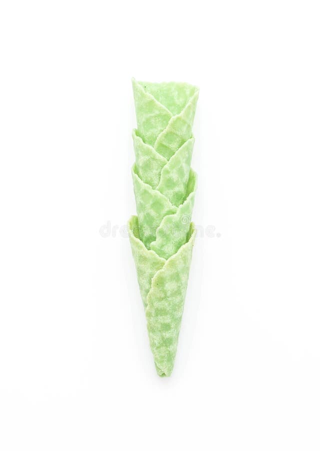 Green tea wafer cone stock photo. Image of pistachio - 105677914