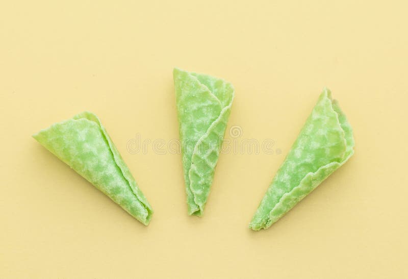 Green tea wafer cone stock photo. Image of pistachio - 105677914