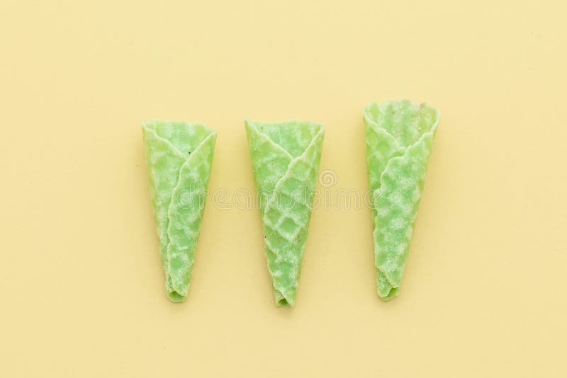 Green tea wafer cone stock photo. Image of scoop, flavor - 104297584