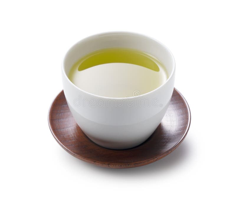 Green Tea on a White Background Stock Image - Image of gyokuro ...