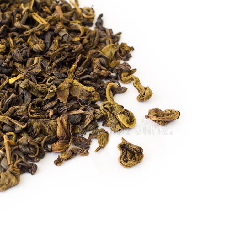 Green Tea on a White Background Stock Image - Image of japanese, herbal ...
