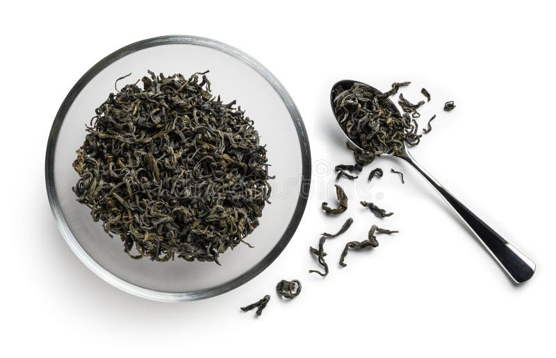 Green Tea on a White Background. the View from the Top Stock Image ...