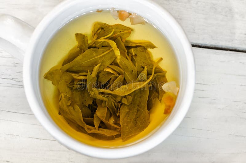 Green Tea on White Cup. Close Up Stock Image - Image of fragrance, asia ...