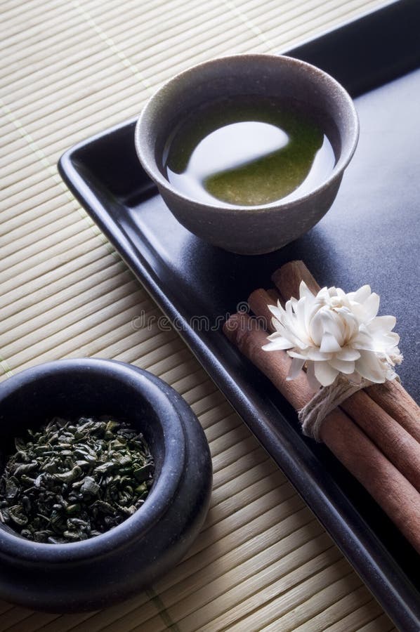 Green tea zen style stock photo. Image of life, flower - 23007752