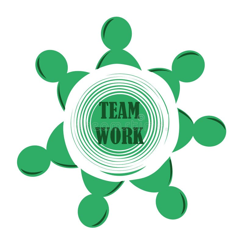 Green teamwork stock illustration. Illustration of suppose - 33170299
