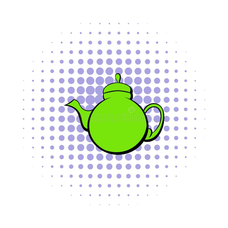 Green Teapot Icon Comics Style Stock Illustrations – 3 Green Teapot ...