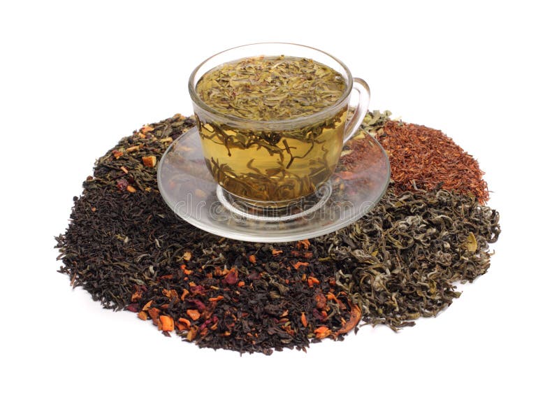 Green Teas and Assorted Tea Leaf Stock Photo - Image of earl, assorted ...