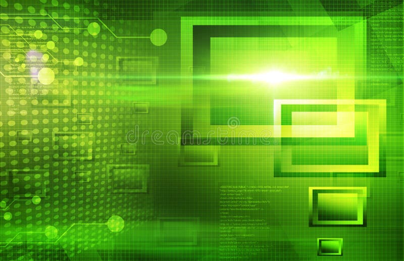 Green Tech Abstract Background Stock Illustration - Illustration of ...