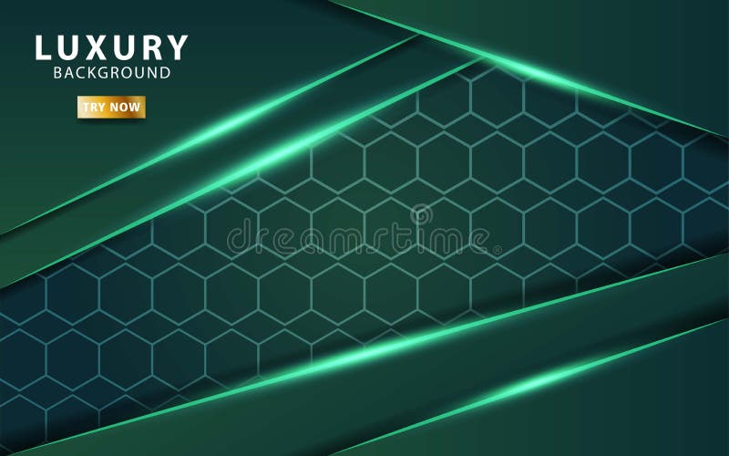Green Tech Abstract Geometric Shape Background, Vector Illustration ...