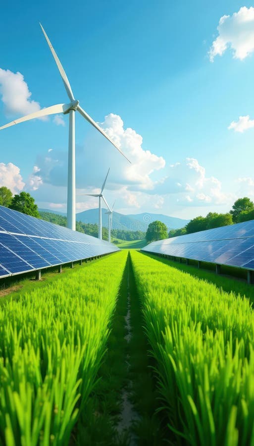 Green Tech Farm, Solar Panels Wind Turbines, Green Technology, Green ...