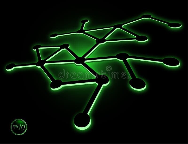 Green tech figure stock vector. Illustration of future - 257471134