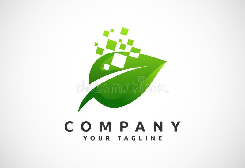Green Tech Logo Designs Template, Creative Nature Technology Concept ...