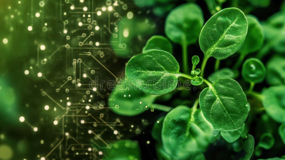 Green Tech: Nature Meets Technology in a Sustainable Future Stock Photo ...