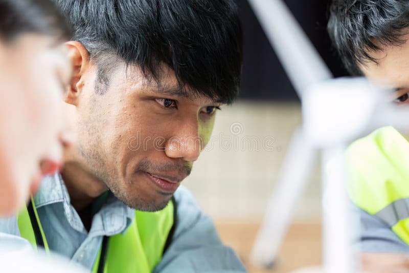 Green Tech Presentation with Engineers Analyzing Sustainable Projects Stock Image - Image of ...