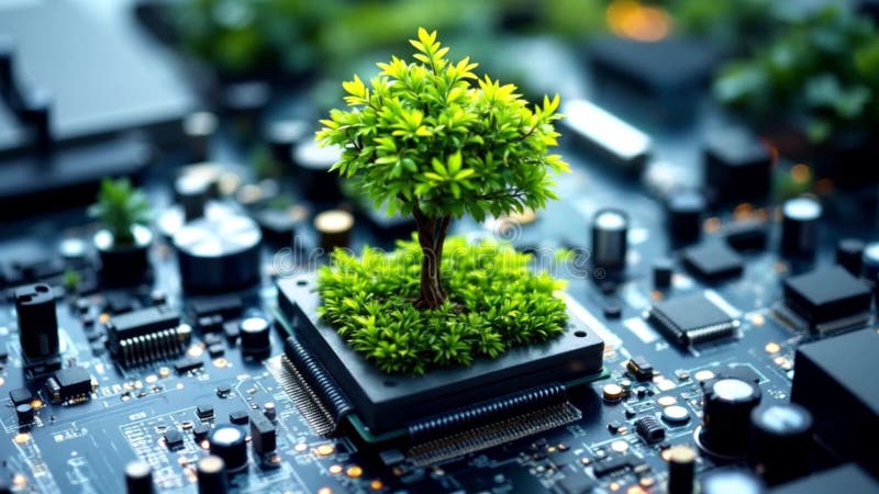 Green Tech Sustainable Future Technology Growth Stock Footage - Video ...