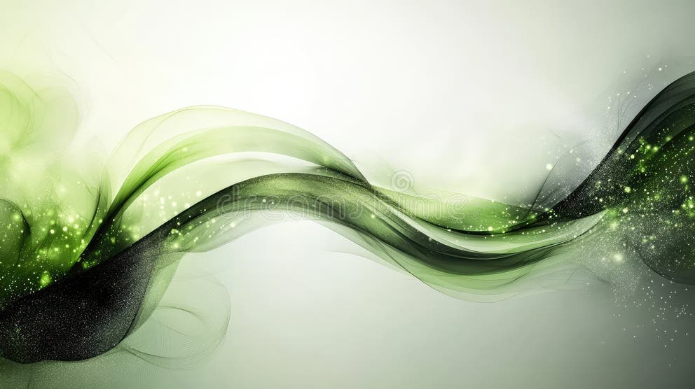 Green Technology Abstract Background with Black Elements and Copy Space ...