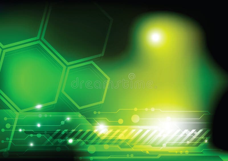 Green Technology Background Stock Vector - Illustration of interactive ...