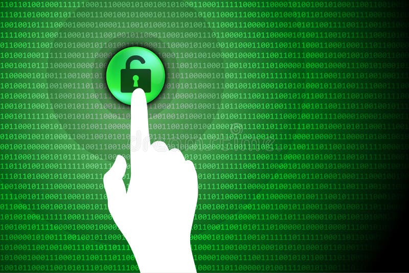 Green Technology Background Touch Unlock Button Stock Vector ...