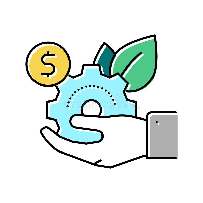 Green Technology Color Icon Vector Illustration Stock Vector ...