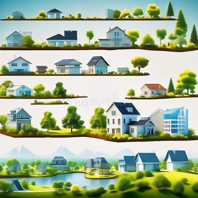 Green Technology. Eco House of the Future Stock Illustration ...