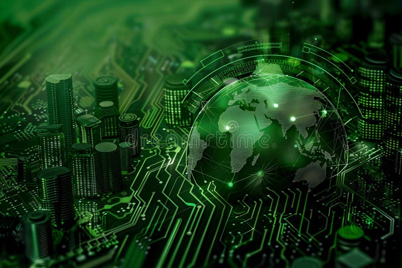 Green Technology Environmental Technology Concept Stock Illustration ...