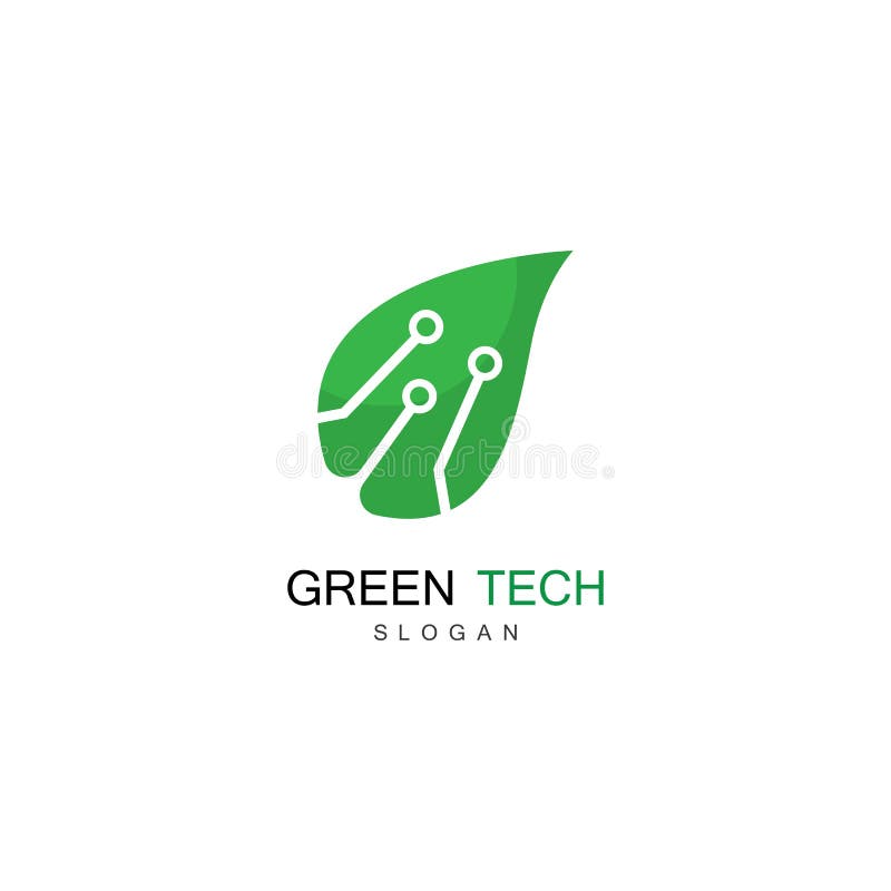 Green Technology Logo Icon Illustration Stock Vector - Illustration of ...