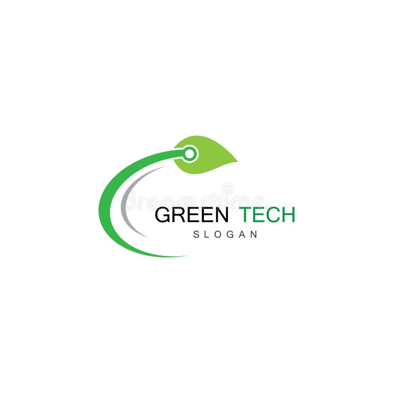 Green Technology Logo Icon Illustration Stock Vector - Illustration of ...