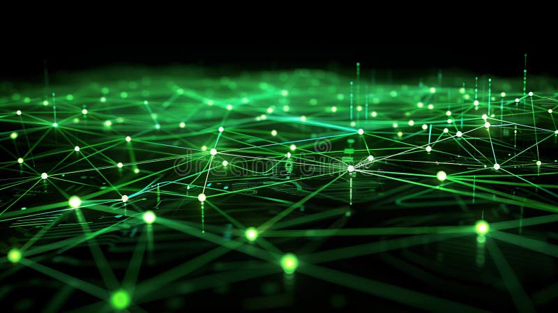 Green Technology Network, Data Structure Background Stock Illustration ...