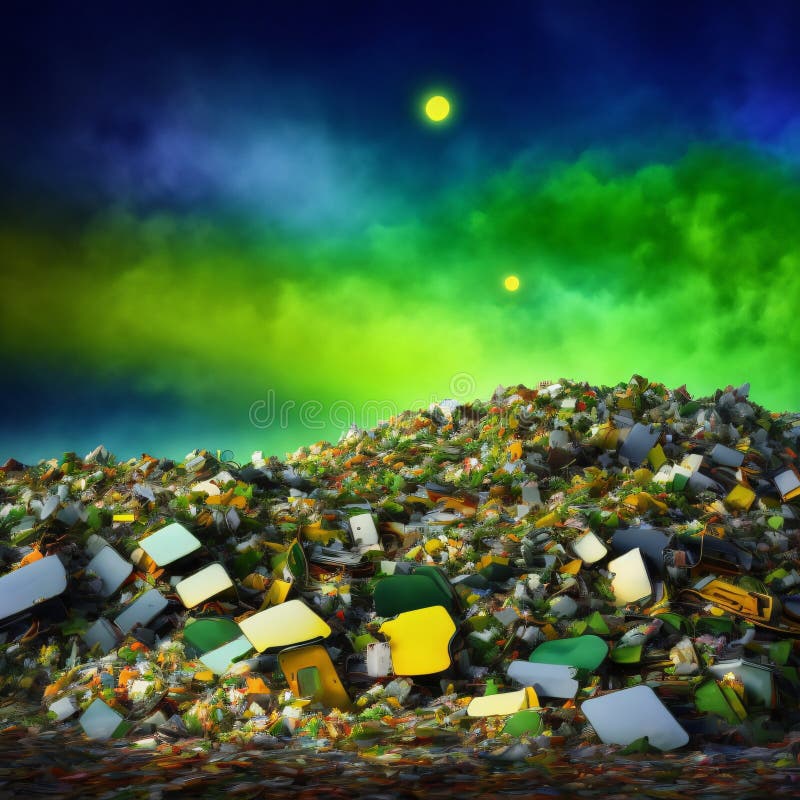 Green Technology Recycling Center with Machines Sorting Electronic ...