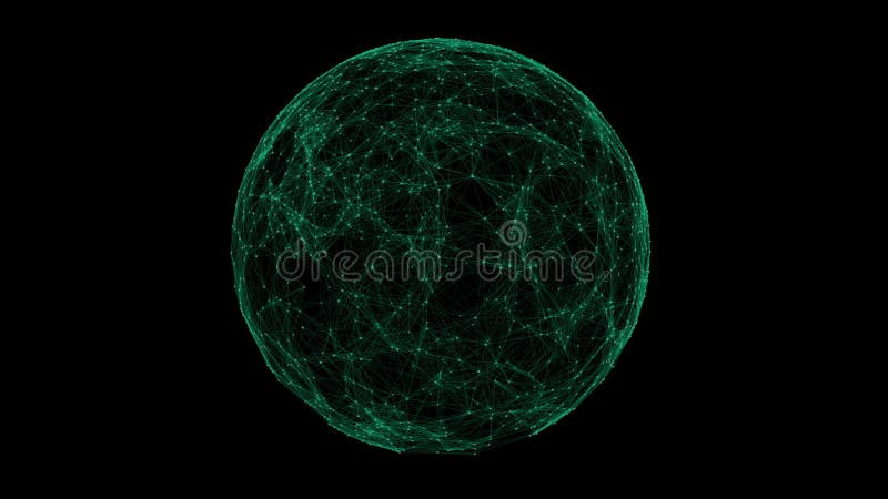 Green Technology Sphere Connectivity Animation Stock Footage - Video of ...