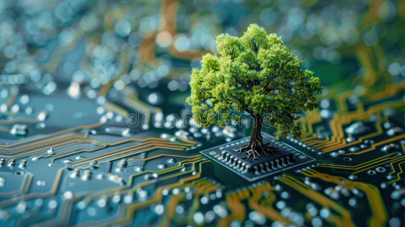 Green Technology: Tree Growing on Converging Point of Computer Circuit ...