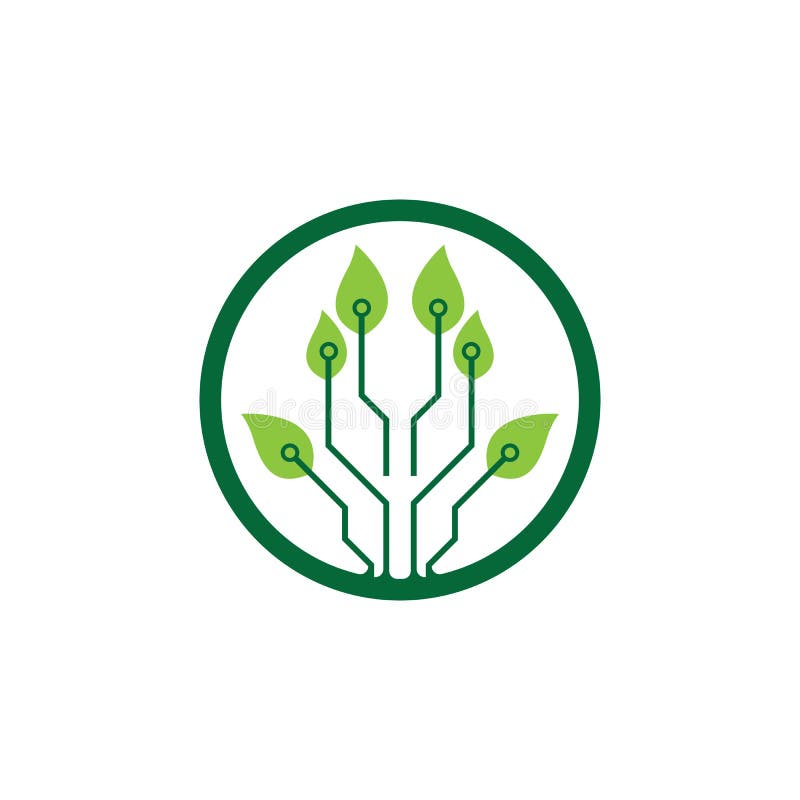 Green Technology Vector Icon Stock Vector - Illustration of leaf, plug ...