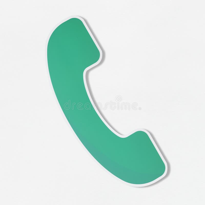 Green Telephone Illustration in Icon Stock Image - Image of call, green ...