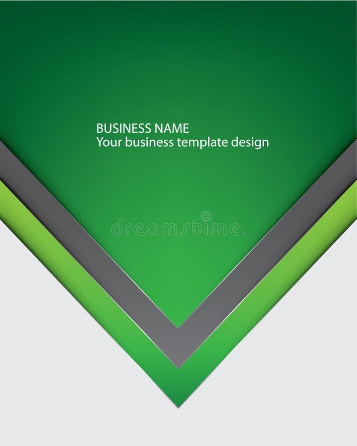 Green Template Brochure Cover Design Stock Vector - Illustration of ...