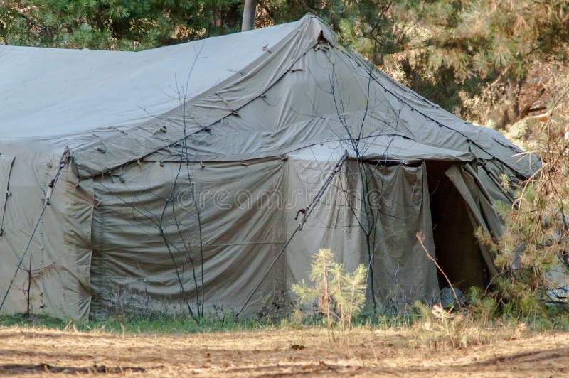 Green Tent, Camping, Camping, Woods Stock Image - Image of pine, mobile ...
